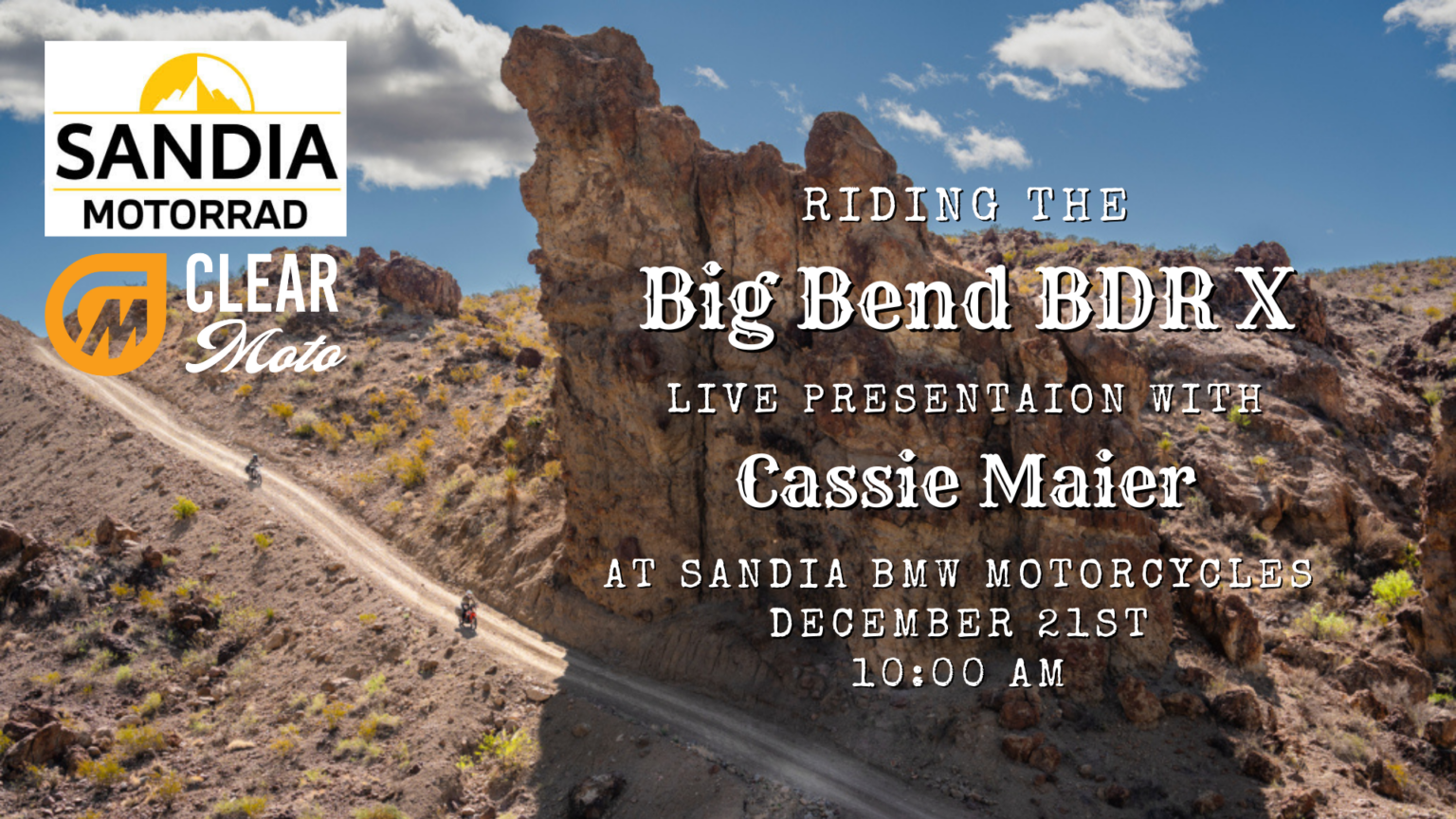 Big Bend BDR X with Cassie Maier of Clear Moto! | Sandia BMW Motorcycles